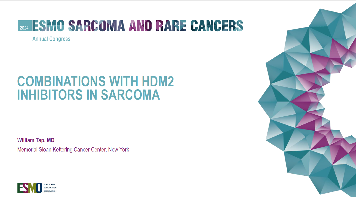ESMO Sarcoma&raras24 Combinaciones con inhibidores de MDM2 en sarcoma